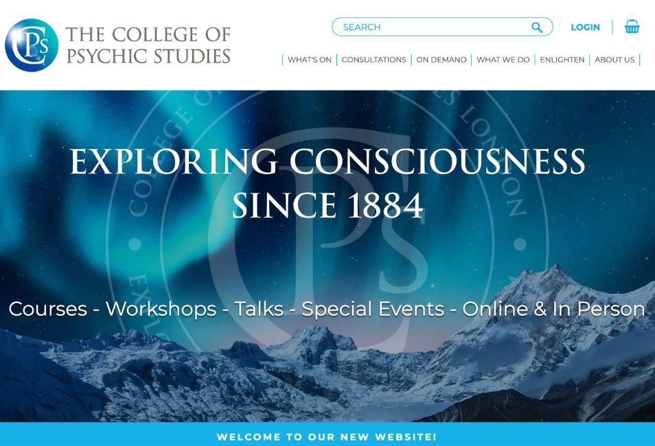 Our New Website | College of Psychic Studies